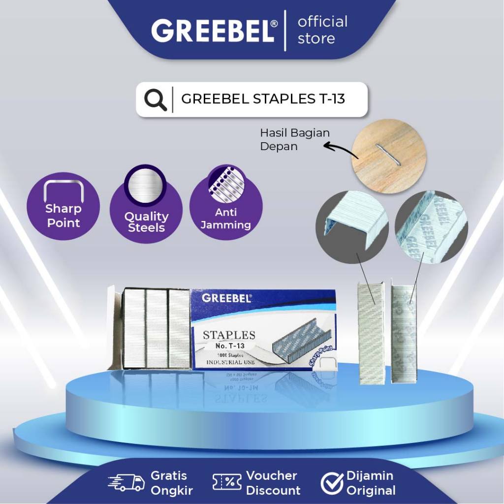 Jual GREEBEL SURABAYA STAPLES / ISI STAPLES T-13 (PCS) | Shopee Indonesia