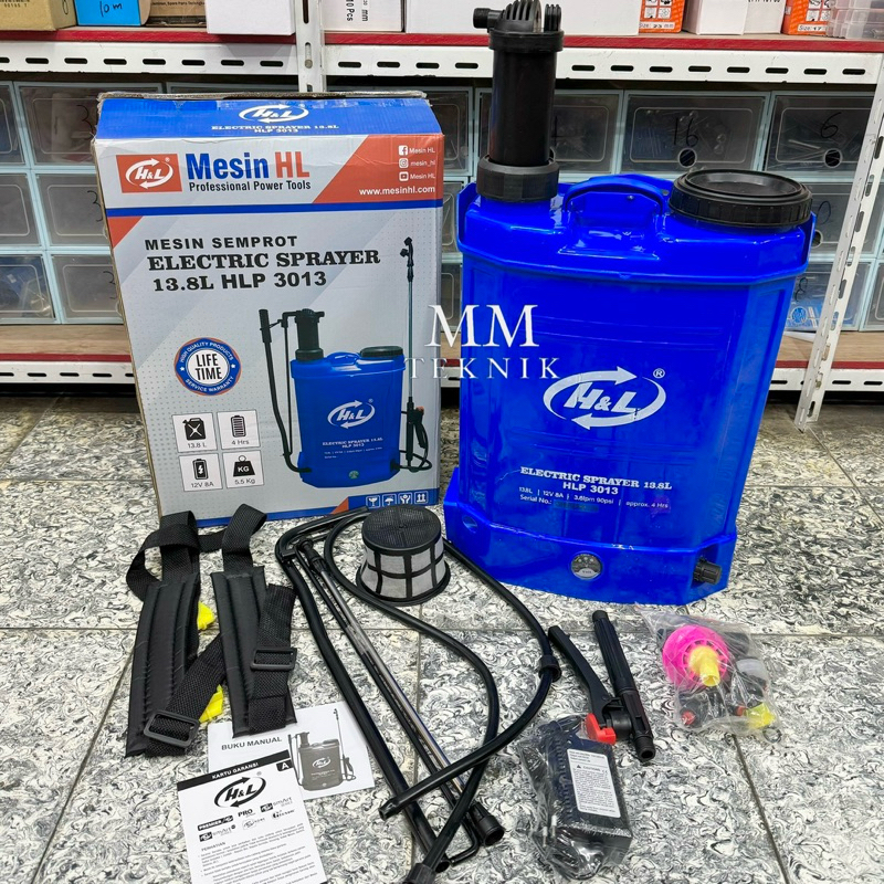 Jual Mesin Pompa Hama Baterai & Manual (2in1) 13.8 Liter & 16 Liter HL Electric Sprayer Battery ...
