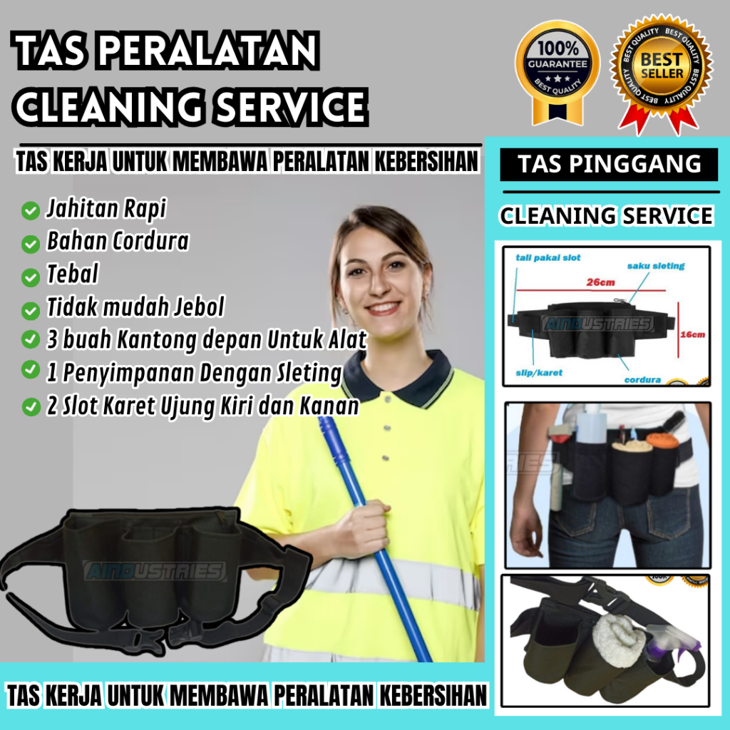 Jual tas pinggang cleaning service untuk membawa peralatan kebersihan ...