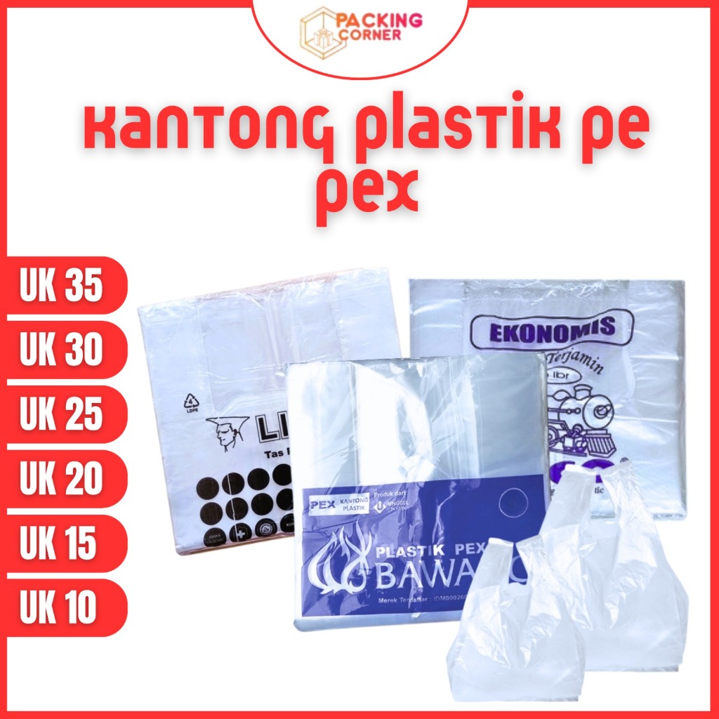 Jual Kantong Plastik Kresek HDPE HD PEX Bening 10 15 20 25 30 35 ...