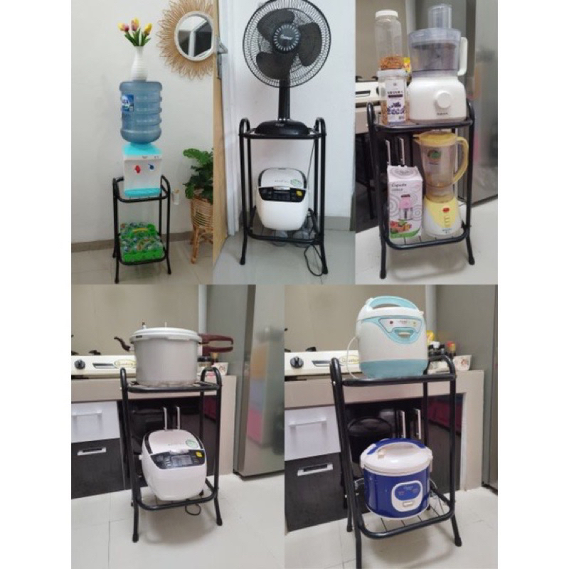 Jual BARNIQ Rak dispenser 2 Susun - hitam/putih | Meja Dispenser air ...