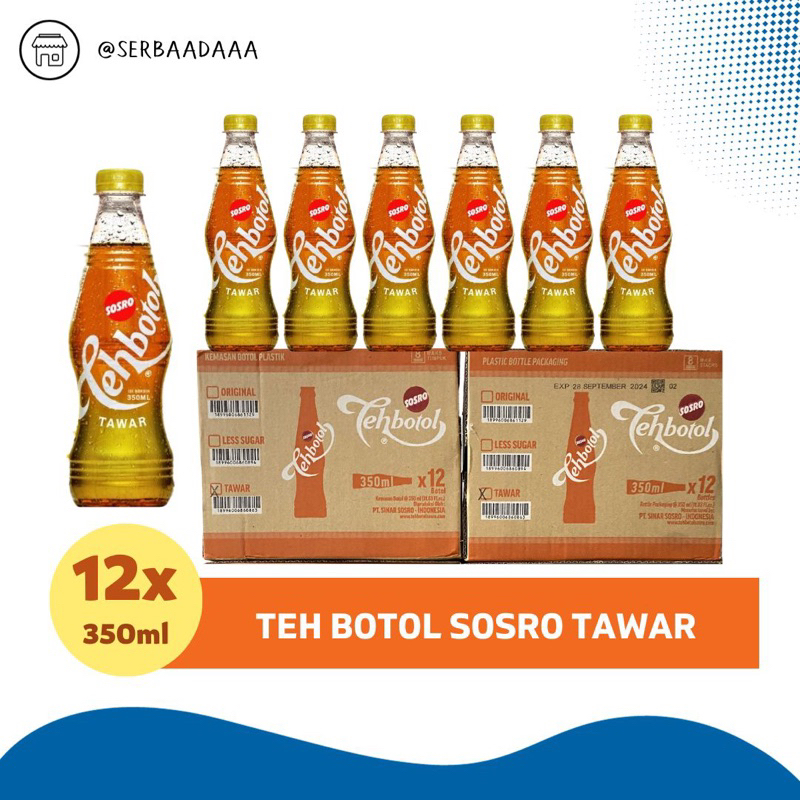Jual Teh Botol Sosro Tawar 350ml Isi 12 Botol | Shopee Indonesia