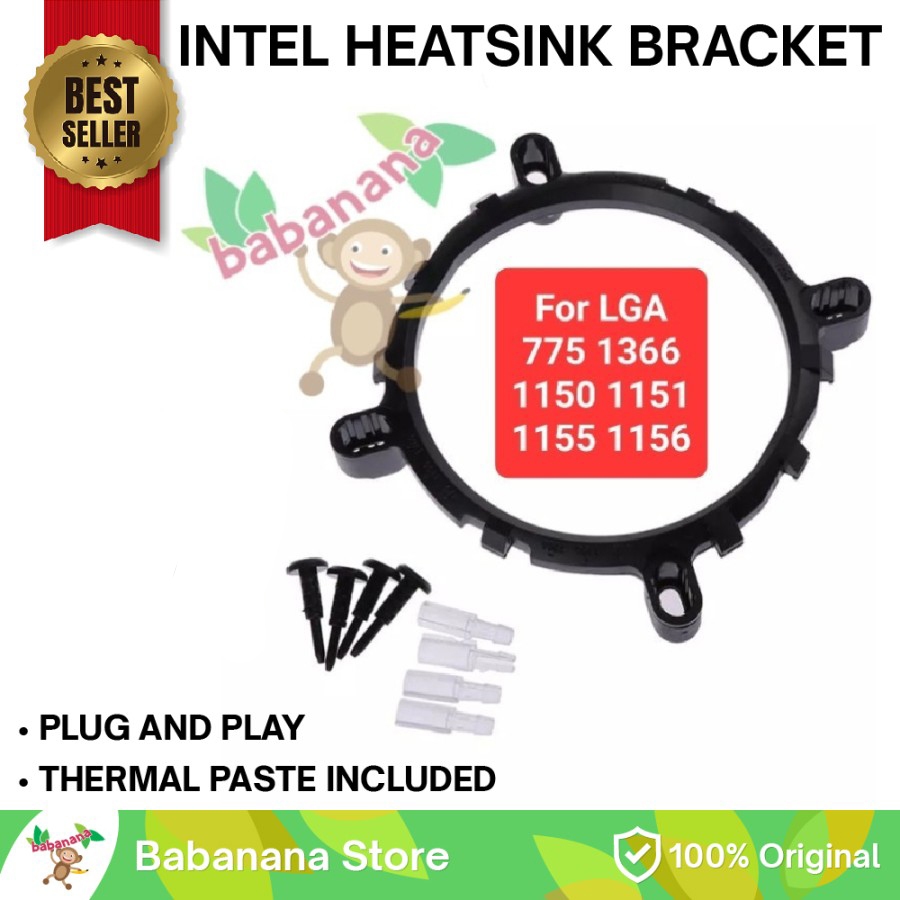 Jual BRACKET INTEL LGA CPU HEATSINK BASE HOLDER 4 IN 1 HSF PROCESSOR ...