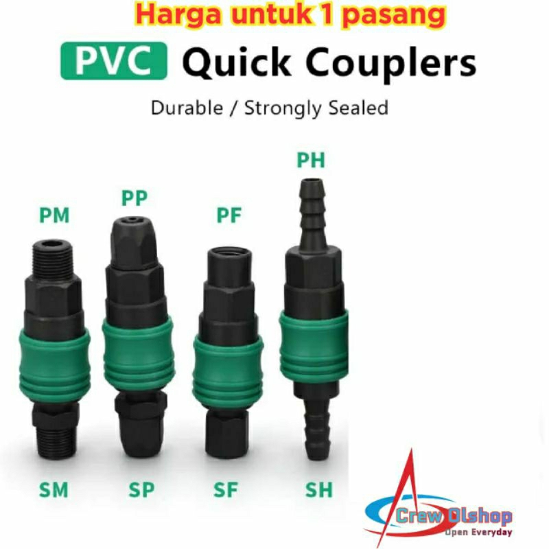 Jual Quick coupler PVC 1/4 SAMBUNGAN SELANG ANGIN Kompresor dan spray ...