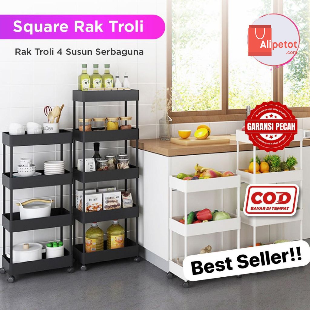 Jual Rak YeYe 4 Susun | Rak Persegi Serbaguna 4 Tingkat | Rak Dapur ...