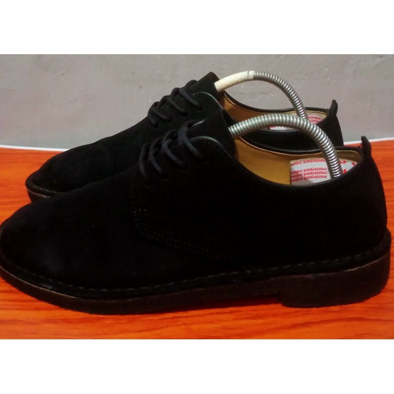 Jual Sepatu pria casual full black kulit Suede CLARKS original | Shopee ...