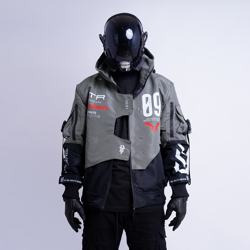 Jual TECHRACER - Gravity Gray - Waterproof Techwear Jacket Bomber ...