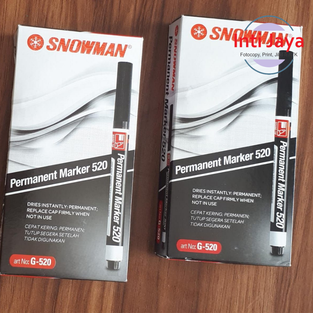 Jual Spidol Permanent Marker Snowman G-520 | Shopee Indonesia