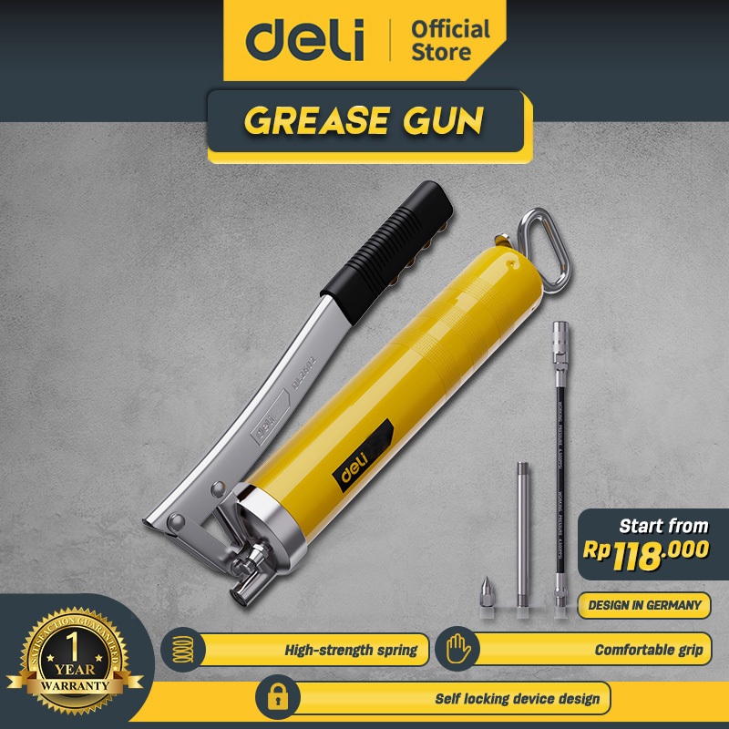 Jual Deli Grease Gun/Pompa Gemuk 400CC 4500/6000 psi Untuk Oli DL260X ...