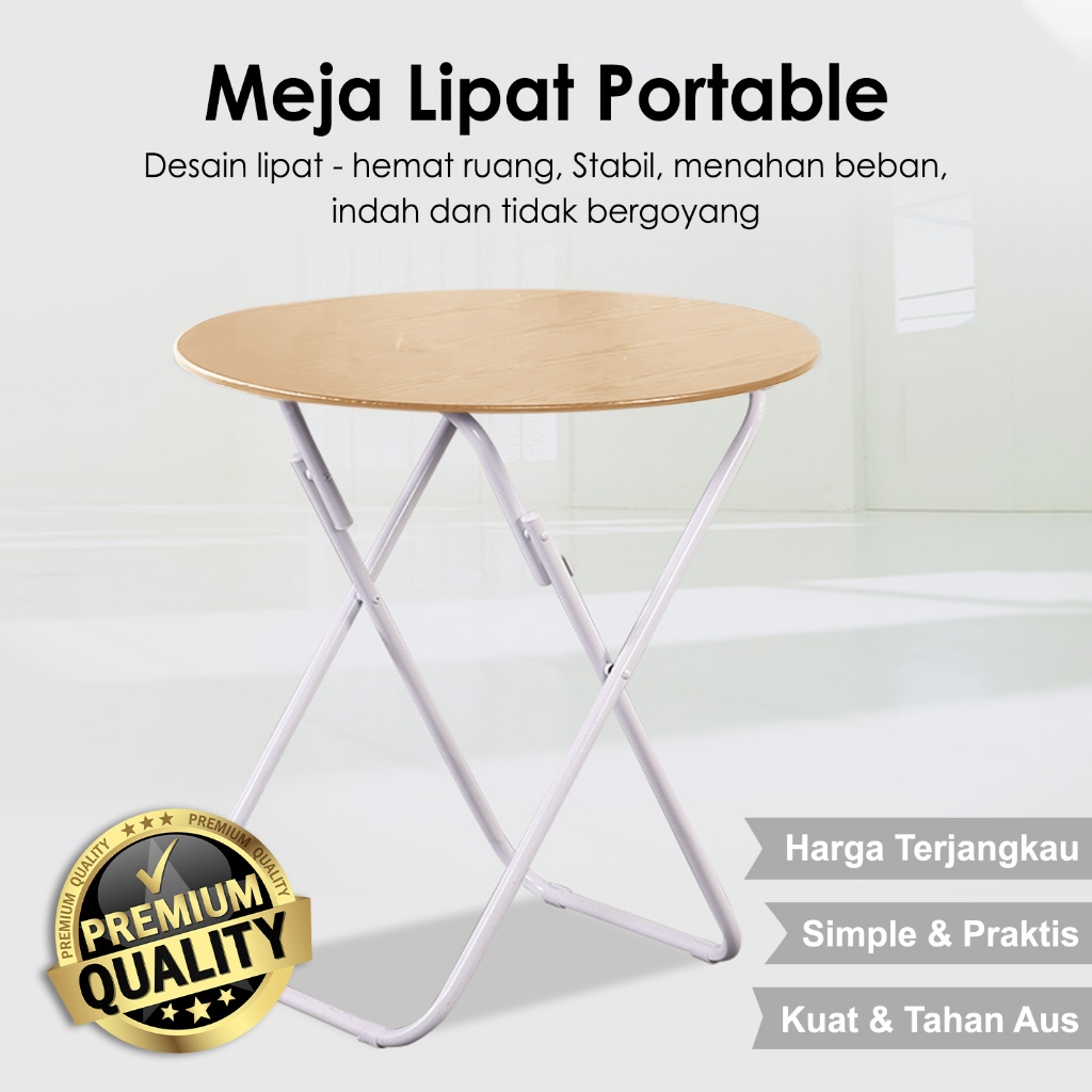 Jual Meja Lipat Kayu Meja Lipat Bulat Meja Makan Restoran Meja Lipat Silang Meja Bundar
