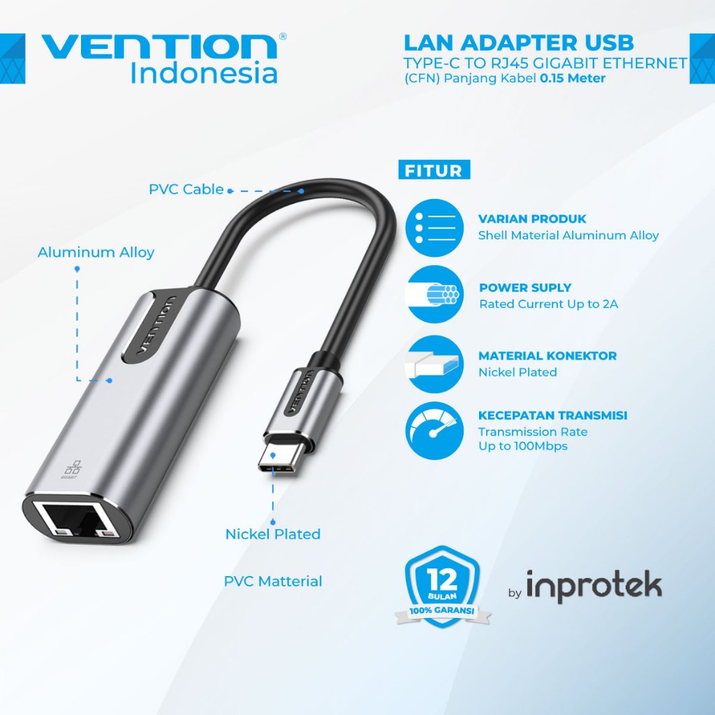 Jual Vention USB to LAN RJ45 Ethernet USB to RJ45 Adapter | Shopee ...