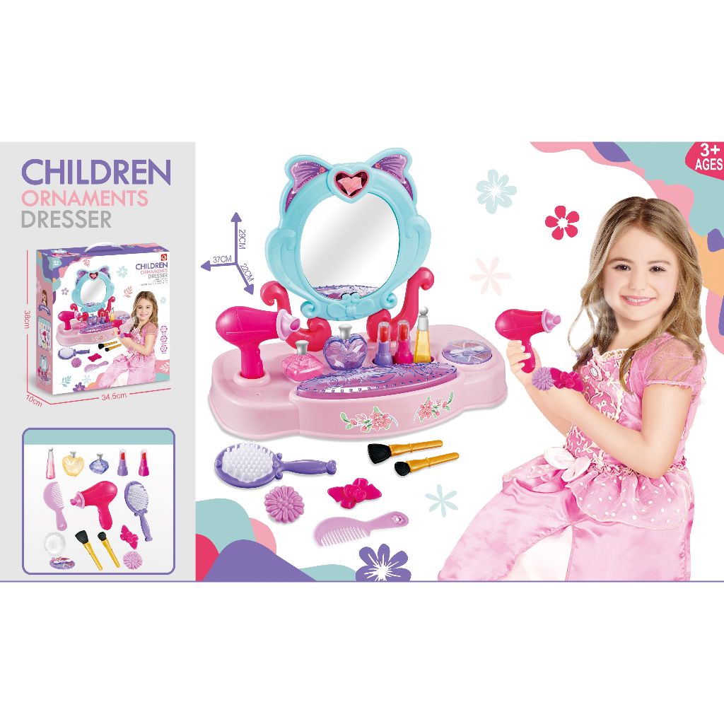 Jual Mainan Make up Dandan Salon/Mainan Meja Rias Make Up Beauty ...