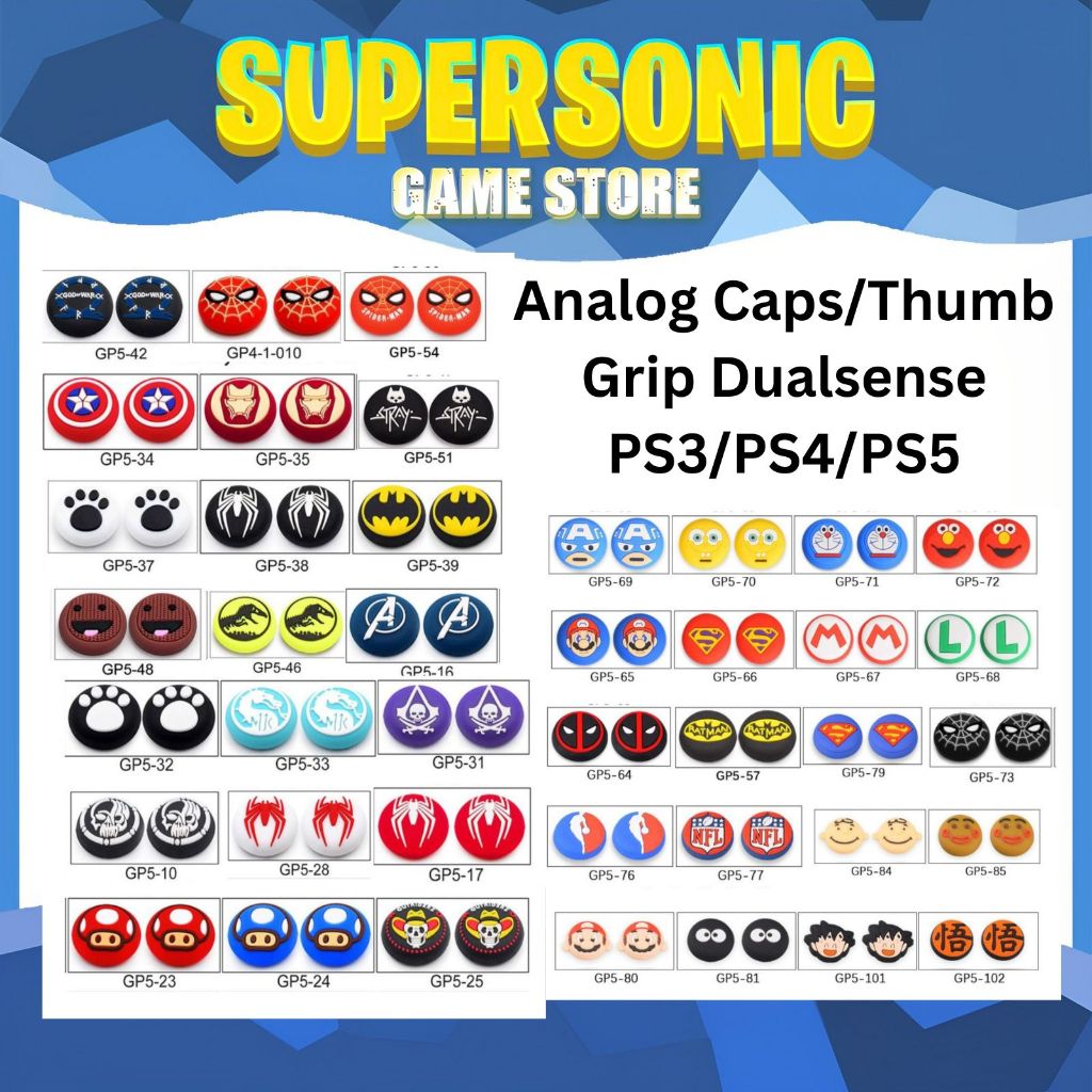 Jual PS5 Silicone Analog Caps/Thumb Grip Dualsense PS3/PS4/PS5 | Shopee ...
