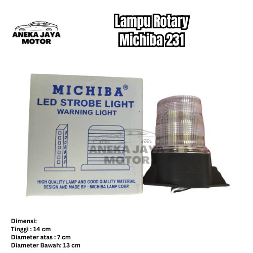 Jual Lampu Rotary Blitz Michiba 12-24V Lampu Truk Magnet Warna Clear 1 ...