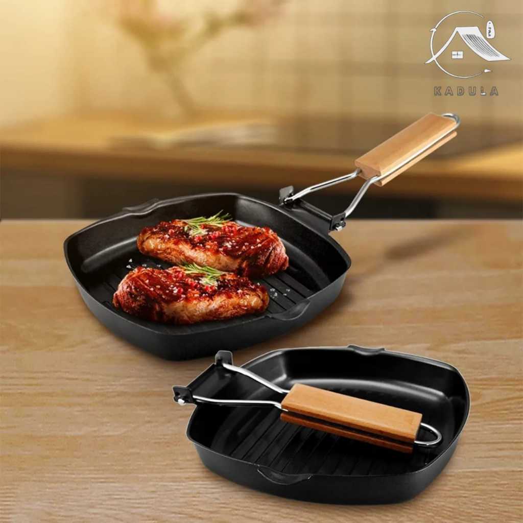 Jual Square Grill Pan 20 Cm Teflon Wajan BBQ Bakaran Sate Serbaguna ...