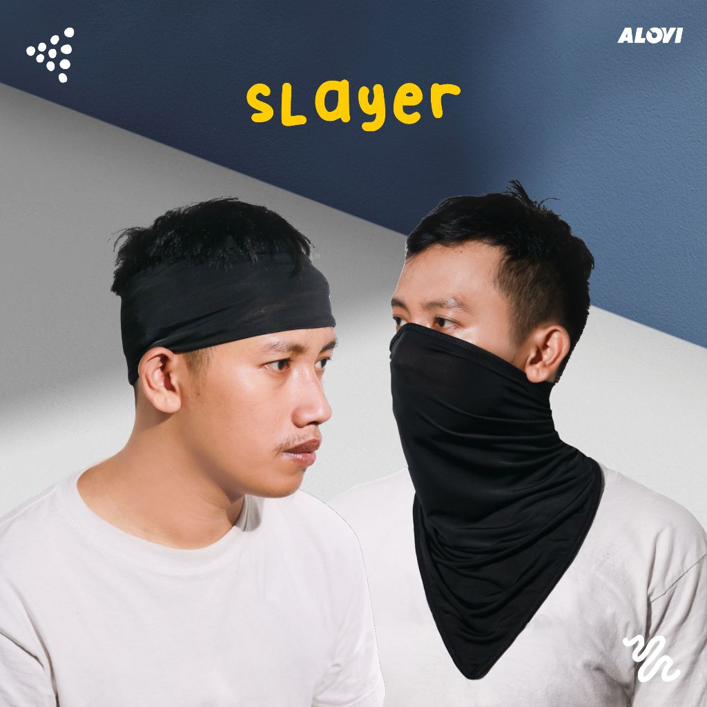 Jual FUNCOVER Slayer masker penutup wajah outdoor multifungsi segitiga motor - 020 - Hitam ...