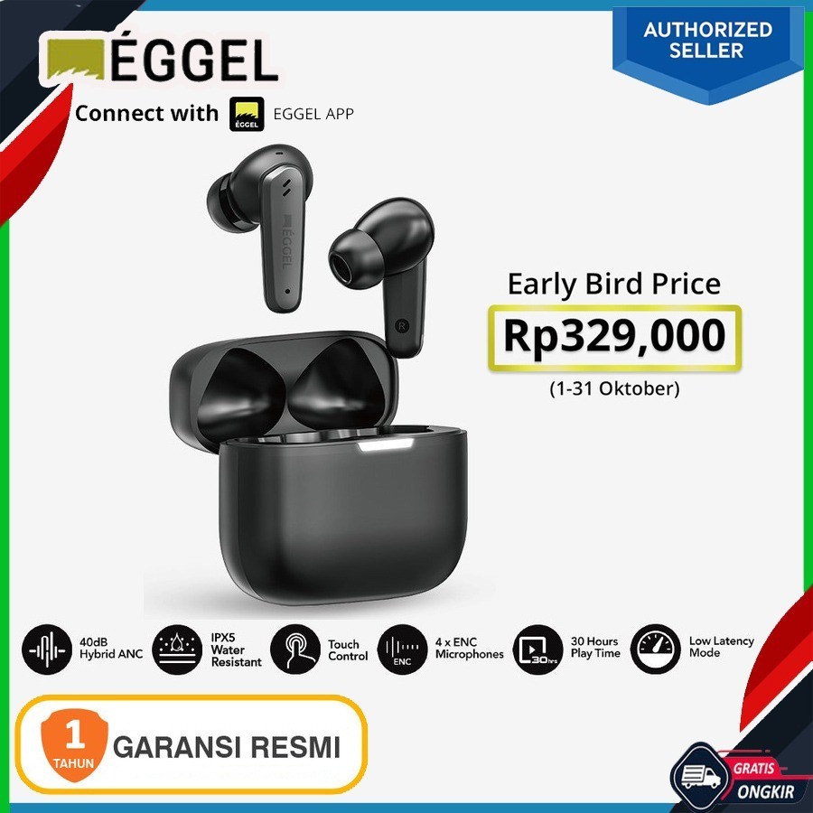 Jual Eggel QuietBuds Neo Hybrid ANC + ENC TWS Bluetooth Earphone ...
