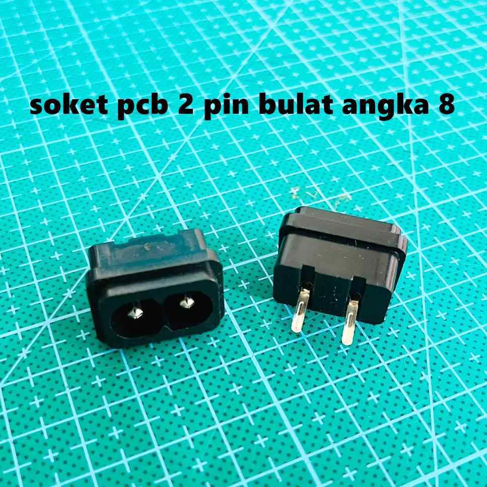 Jual Hokky Socket AC Power 2 PIN ANGKA 8 Outlet Inlet Soket AC | Shopee Indonesia