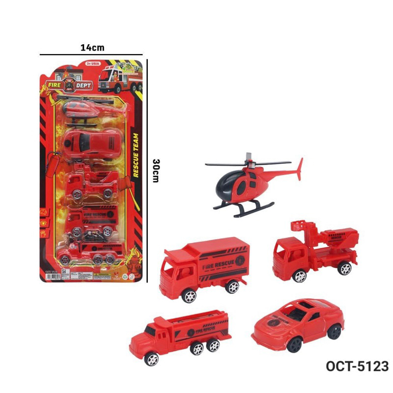 Jual PEMADAM PRES 5PC 5123 / FIRE DEPT / MOBIL HELI TRUK / MAINAN ...