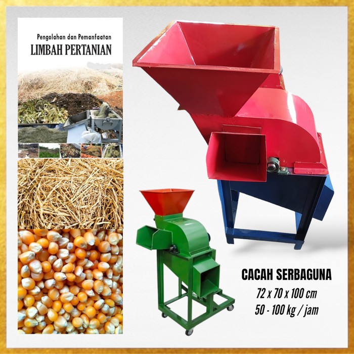 Jual Mesin Pencacah Rumput Multifungsi 100 kg/jam Plat Tipis | Shopee ...