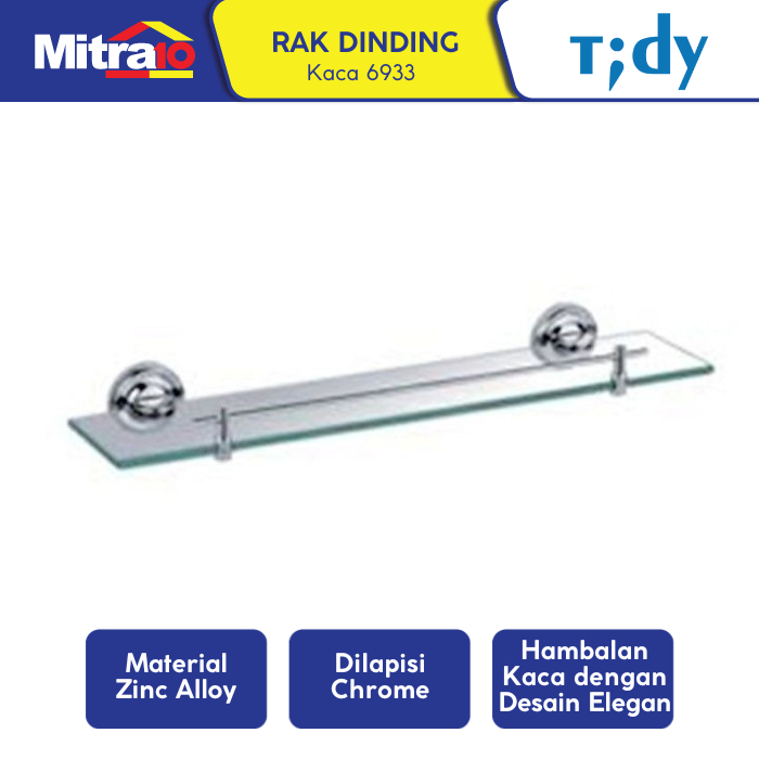 Jual Tidy Rak Kaca Dinding Kamar Mandi 6933 | Shopee Indonesia