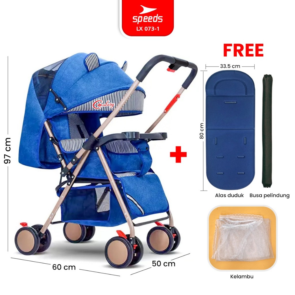 Jual SPEEDS Stroller Anak Full Cover 2 Fitur Lengkap Kereta Dorong Bayi ...