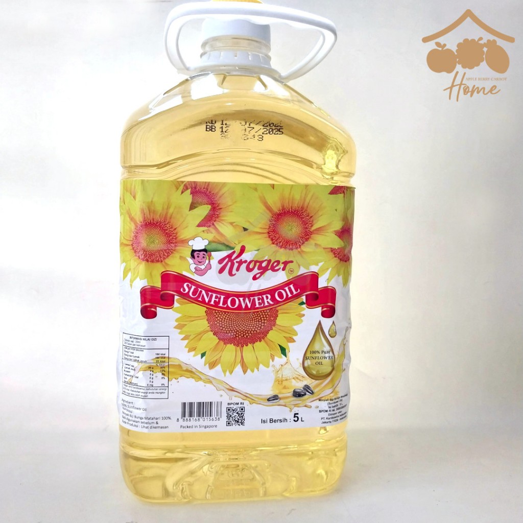 Jual Kroger Sunflower Oil 5lt minyak Bunga matahari 100% PURE 5 Liter ...