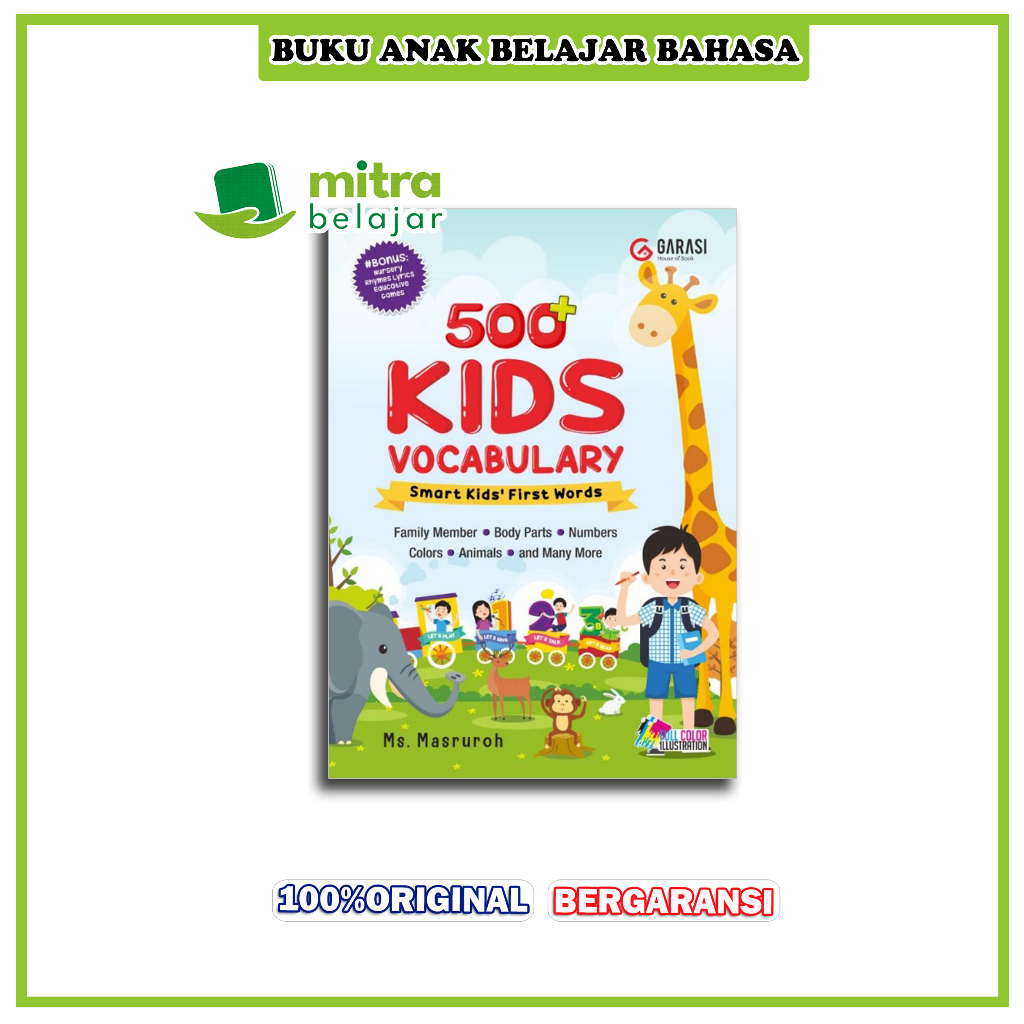 Jual Buku Anak Belajar Bahasa Inggris Kosakata Vocabulary Kids 500+ | Shopee Indonesia