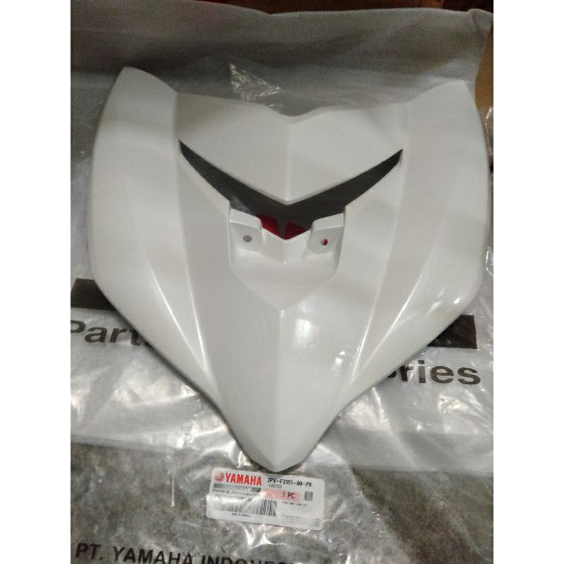Jual tameng depan plat nomor mx king asli warna putih yamaha genuine ...