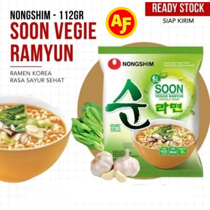 Jual NONGSHIM Soon Veggie Ramyun Noodle Soup 112gr | Shopee Indonesia