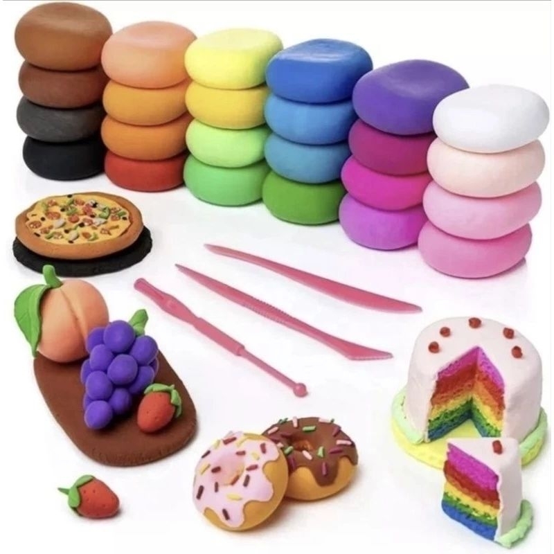 Jual Clay Mainan Isi 12 Pcs / Mainan Anak Clay / Mainan Clay / CLAY ...