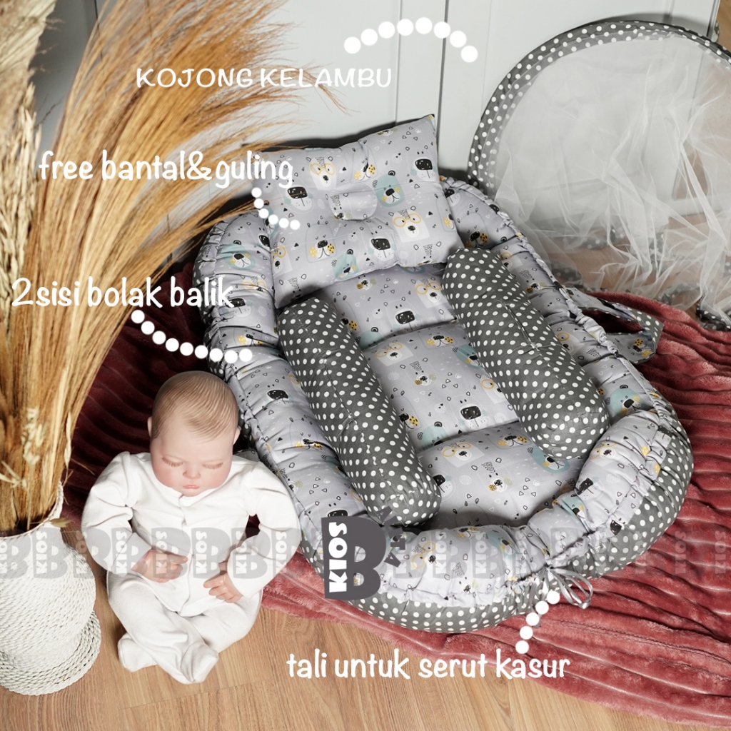Jual KASUR BAYI BABY NEST PREMIUM DENGAN KELAMBU + FREE BANTAL DAN ...