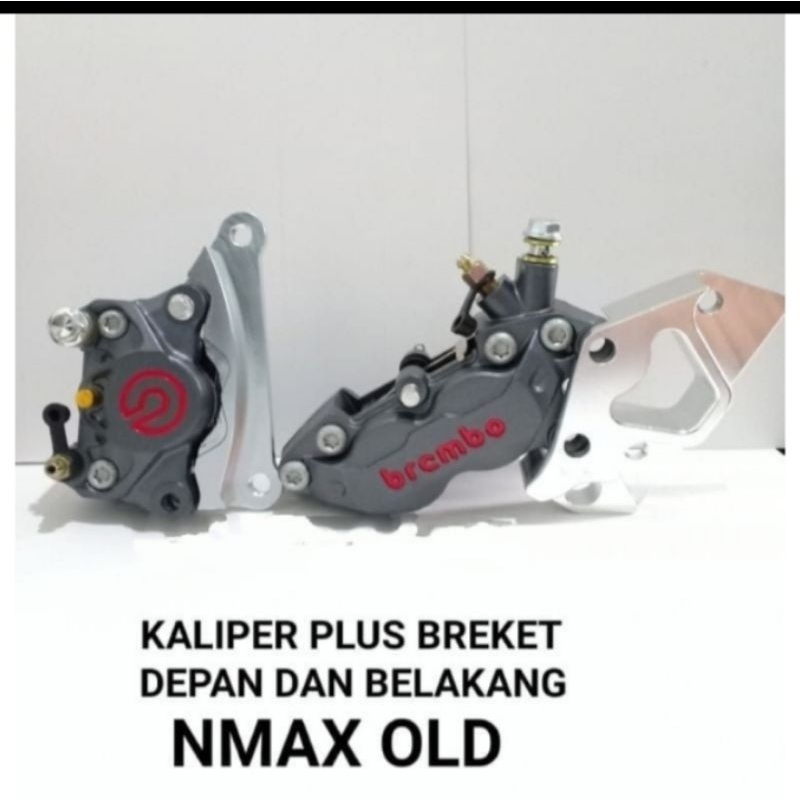Jual PAKET HEMAT - KALIPER MONOBLOK BIGPOT 4 PISTON DEPAN YAMAHA NMAX + KALIPER 2 PISTON BIGLOGO ...