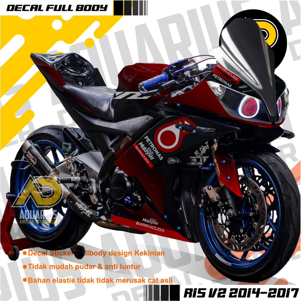 Jual Decal Fullbody R15 V2 2014-2017/ Sticker Variasi Yamaha R15 V2 ...