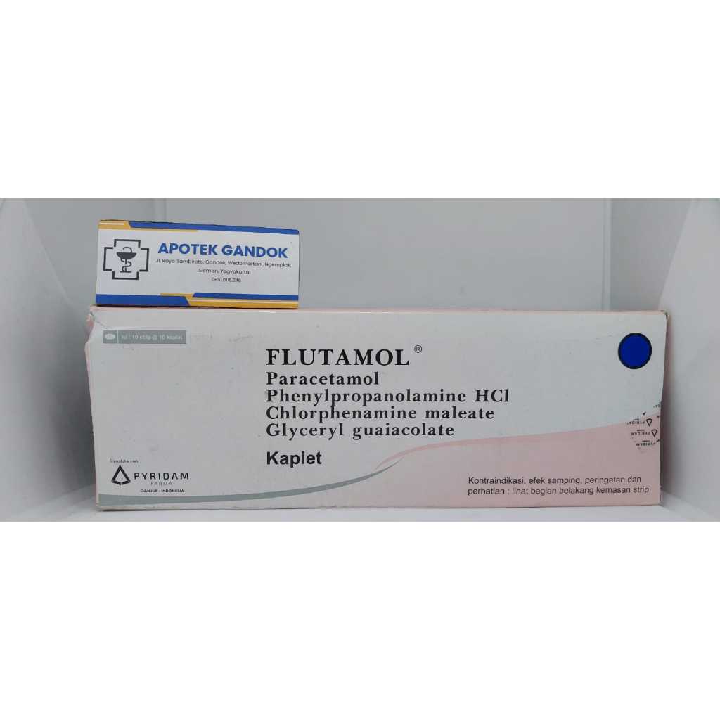 Jual Flutamol Tablet Obat Batuk Pilek Demam Sakit Kepala satu strip isi ...