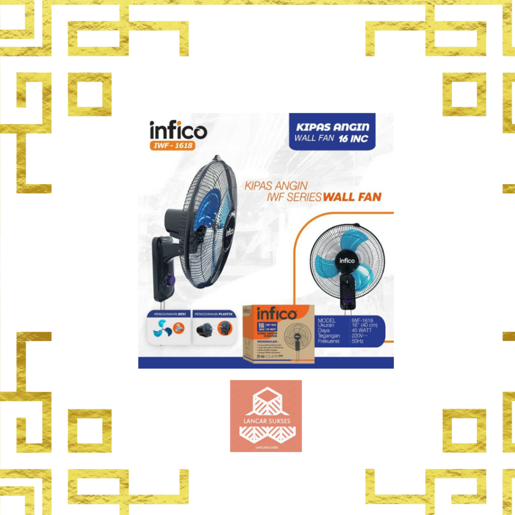 Jual Kipas Dinding infico 16 inch besi | Shopee Indonesia