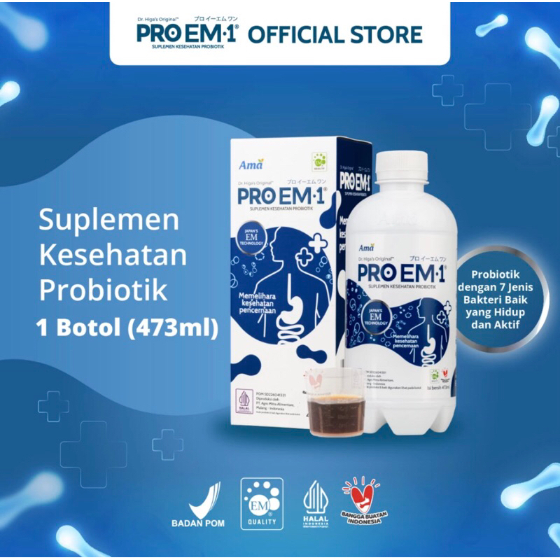 Jual Suplemen Kesehatan Probiotik PROEM1 473ml Bakteri Baik Mengatasi ...