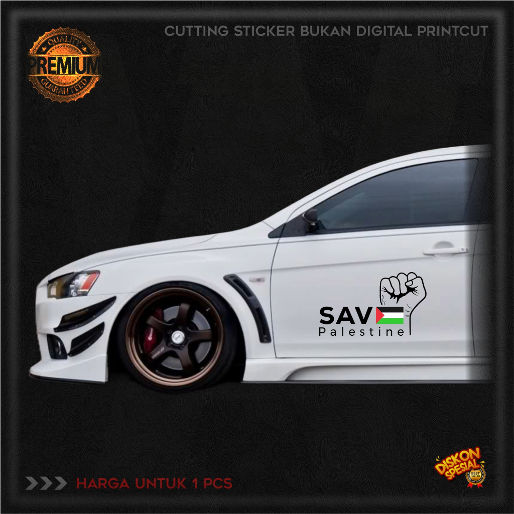 Jual Cutting Sticker Mobil Palestina Stiker Save Palestine Besar ...