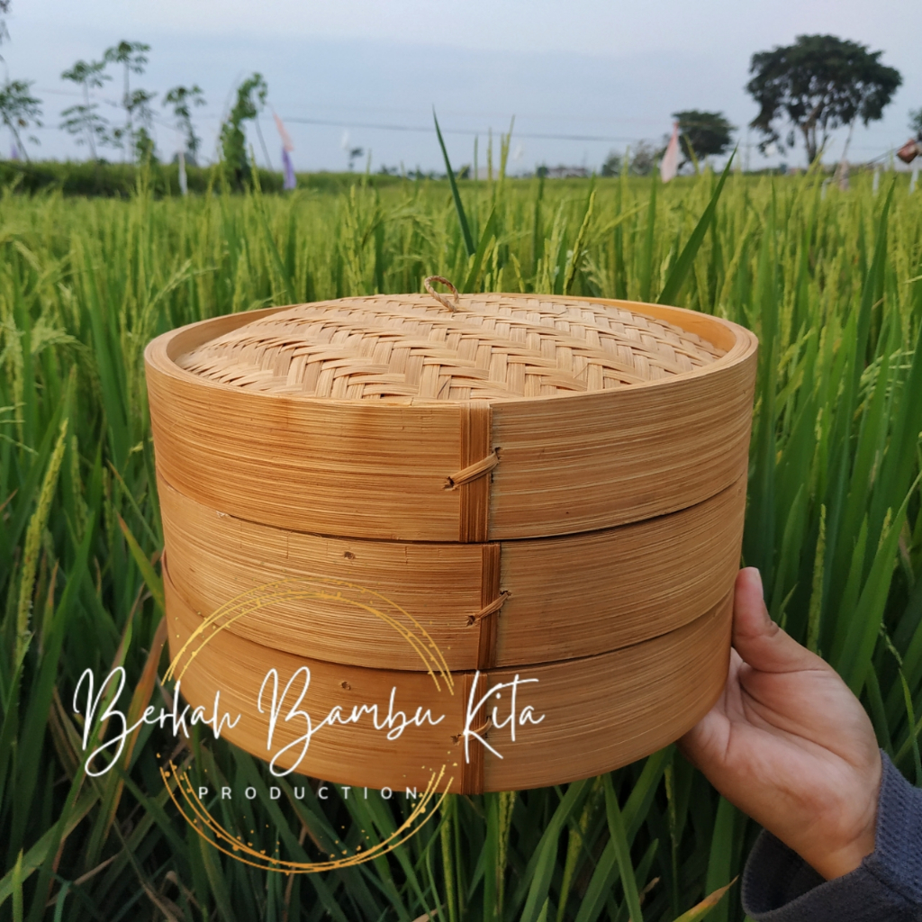Jual Klakat bambu 18cm (2wadah + 1tutup) / kukusan dimsum | Shopee ...