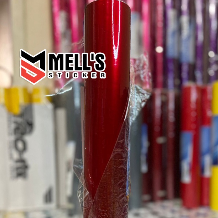 Jual Star Seller stiker skotlet merah metalic candy Lebar 45 cm Panjang ...