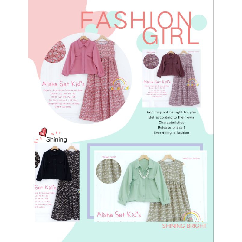 Jual alisha set gamis kids by fasha | Shopee Indonesia