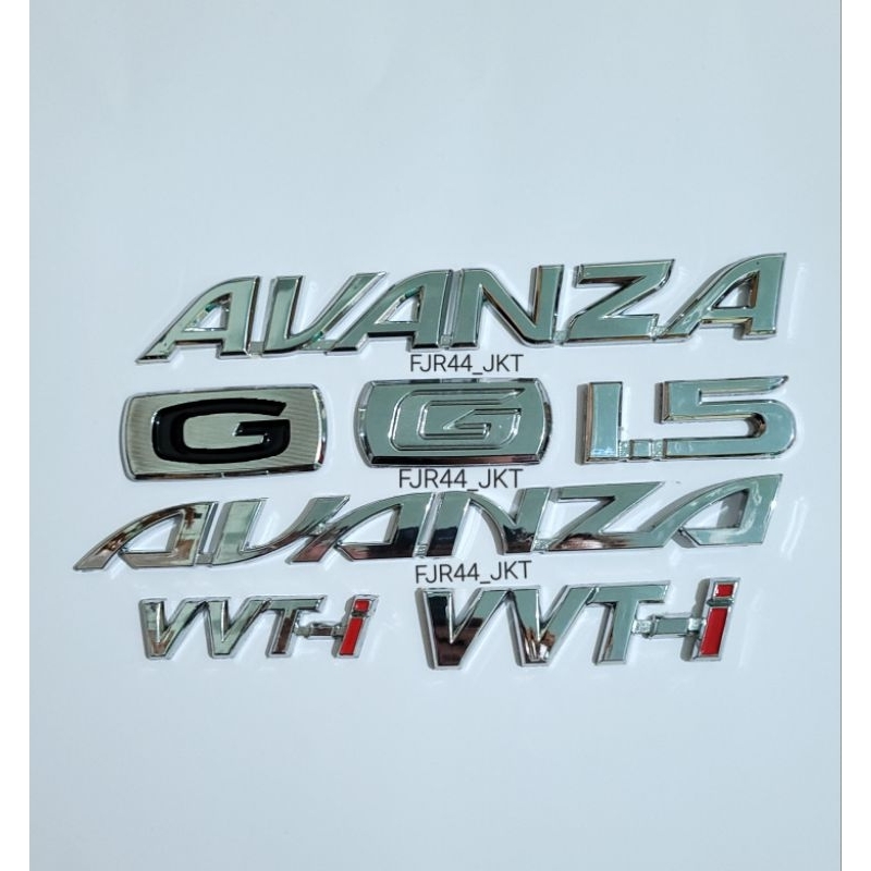 Jual Emblem tulisan avanza / Emblem avanza / Emblem vvti / Emblem G ...
