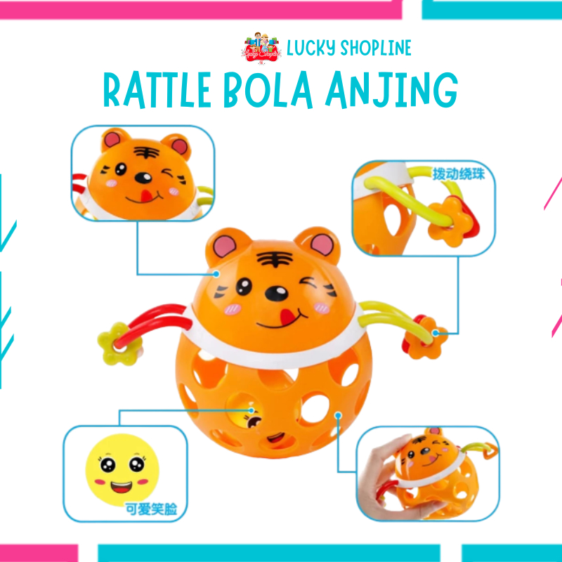 Jual [BIG SALE] Mainan Kerincingan Genggam Bola Rattle Teether Genggam ...