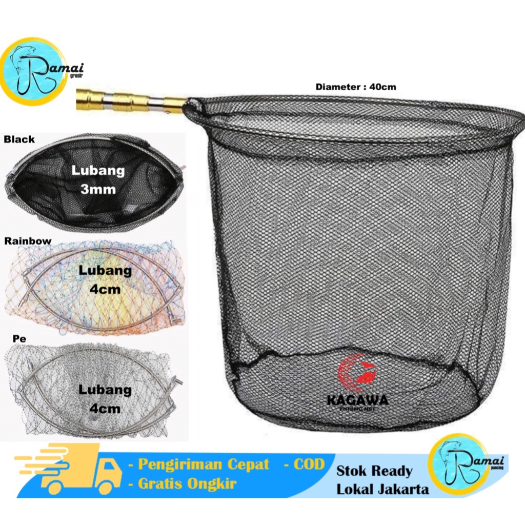 Jual Kepala serokan pencedok jala jaring bulat tanggok stik diameter ...