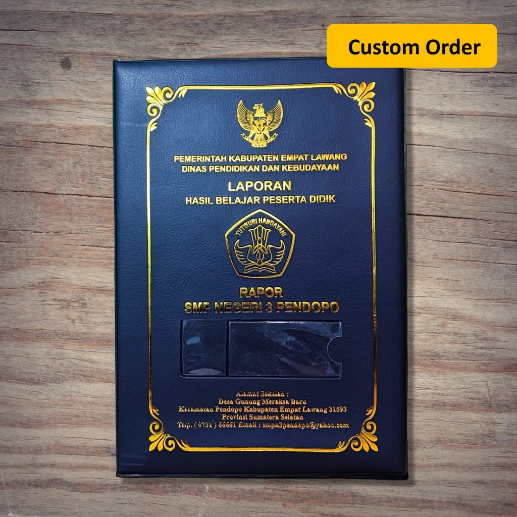 Jual Custom Map Ijazah Lampiran 6 Lembar Doff Embos Emas + Matras ...