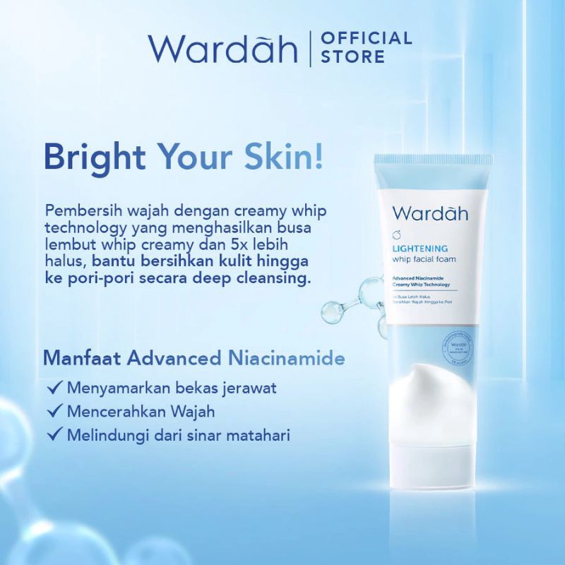 Jual Wardah lightening whip facial foam 100ml | Shopee Indonesia