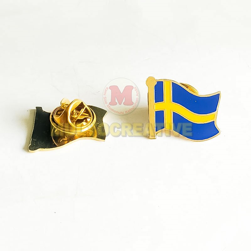 Jual Flag Pin Bendera Negara Swedia Pin Bendera Swedia Flag Pin Swedia ...