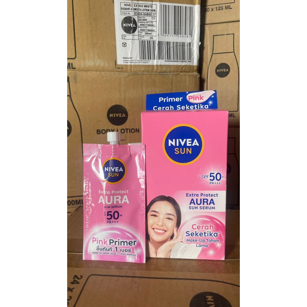 Jual NIVEA Extra Protect Sun Serum Sunscreen SPF50 PA++ 7mL SACHET ...
