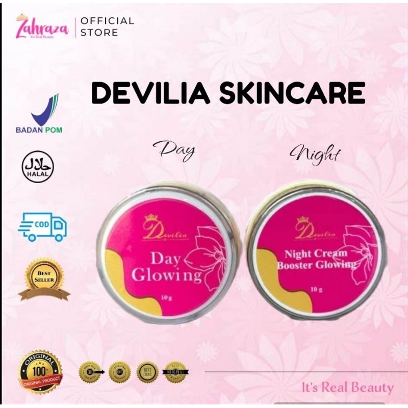 Jual DEVILIA SKINCARE DAY GLOW & NIGHT PELICIN | Shopee Indonesia
