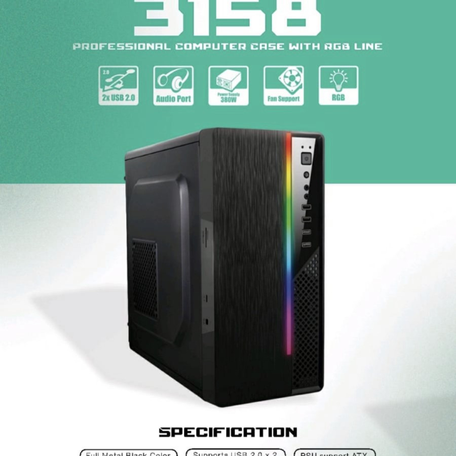 Jual CASING SIMBADDA SIM V V3158+ PSU 380 WATT | Shopee Indonesia